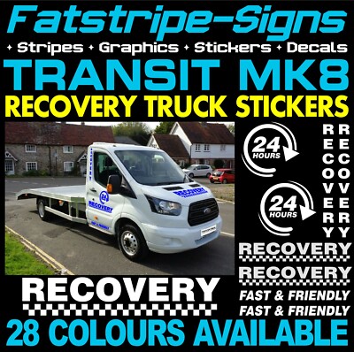 to fit FORD TRANSIT MK8 RECOVERY TRUCK STICKERS GRAPHICS STRIPES 24 ...