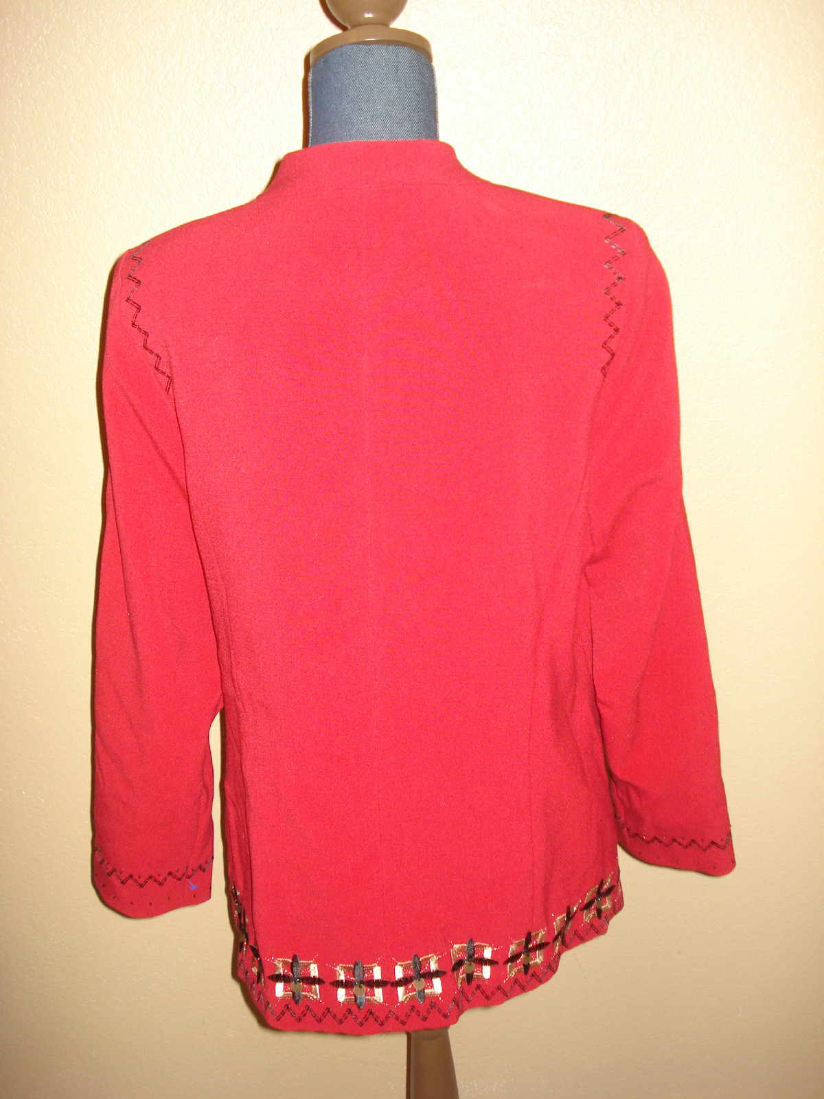 Simonton Says George Simonton Red Embroidered Embellished Coat Jacket ...