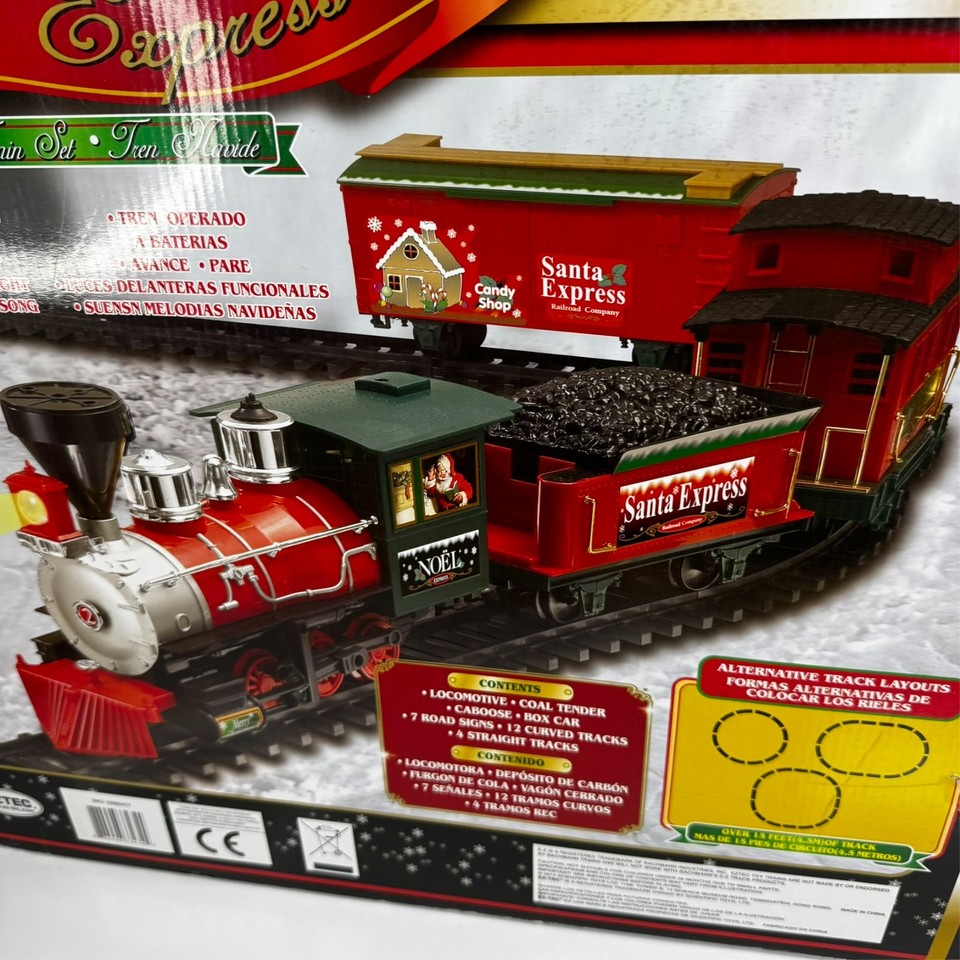 Train Set Christmas North Pole Express 27 Piece Holiday EzTec Santa ...