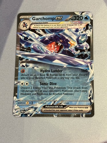 Garchomp ex Paradox Rift Ultra Rare Pokémon TCG 038/182 Scarlet ...