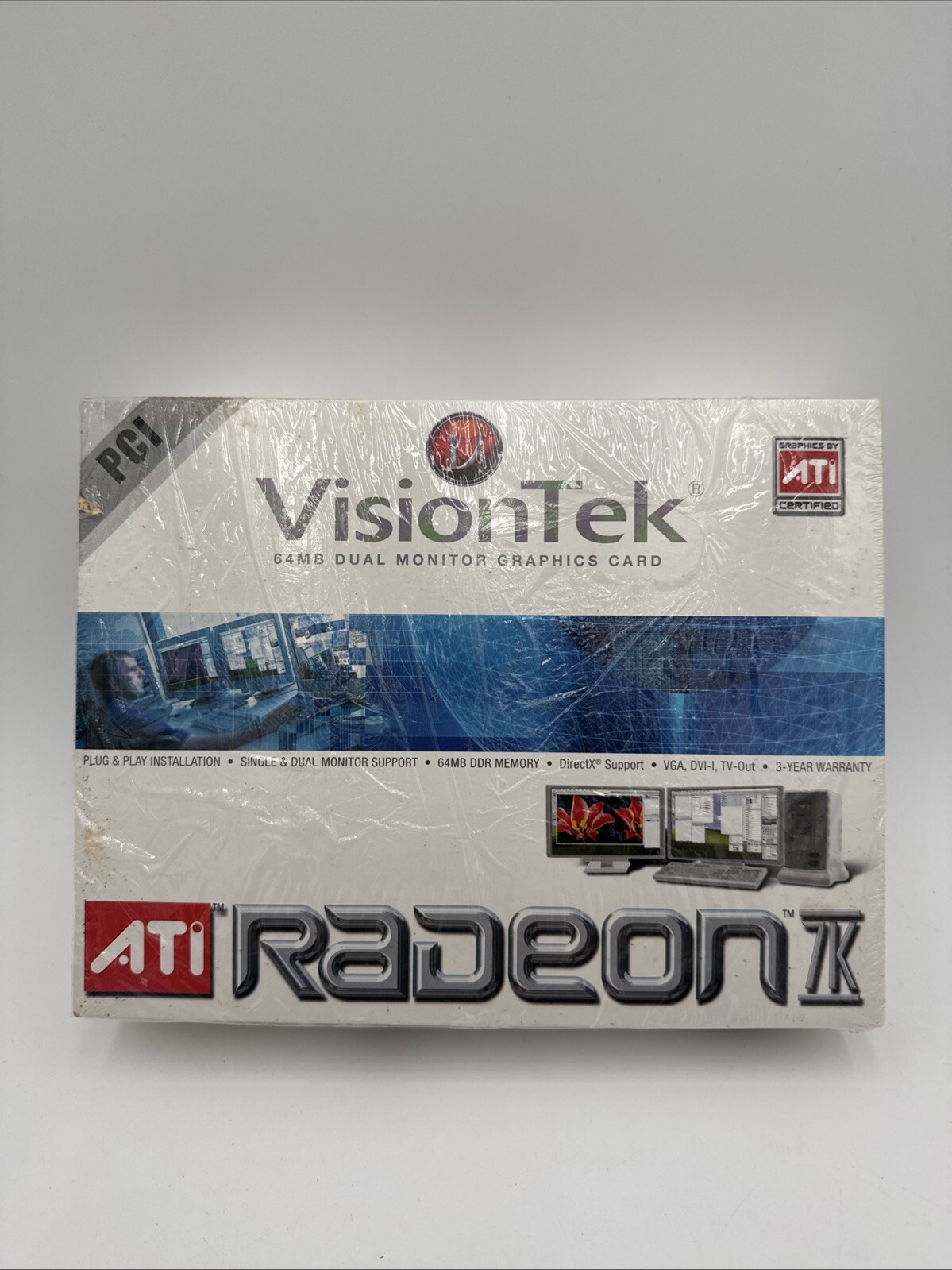 Vtg VisionTek PCI Radeon 7K 64MB Dual Monitor Graphics Card ...