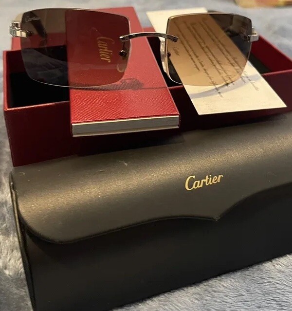 Authentic Cartier Buffalo Horn Glasses Buffs C-decor | eBay