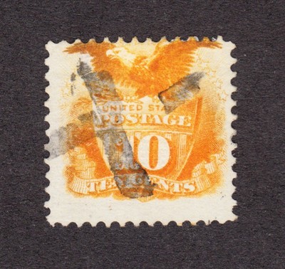 US 116 10c Shield & Eagle Used w/ Japanese Chop Cancel SCV $340 | eBay