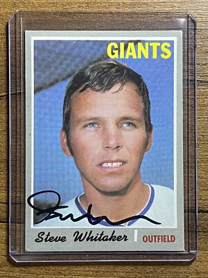 Steve Whitaker Signed 1970 Topps Card Giants Auto | eBay