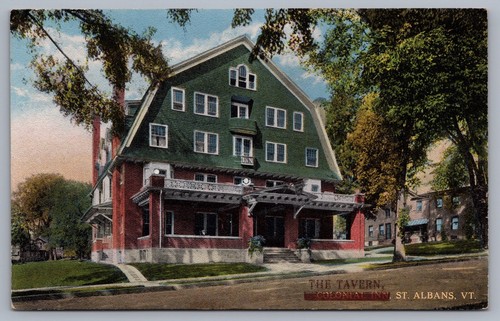 The Tavern Colonial Inn St. Albans VT Vermont Postcard I1 | eBay