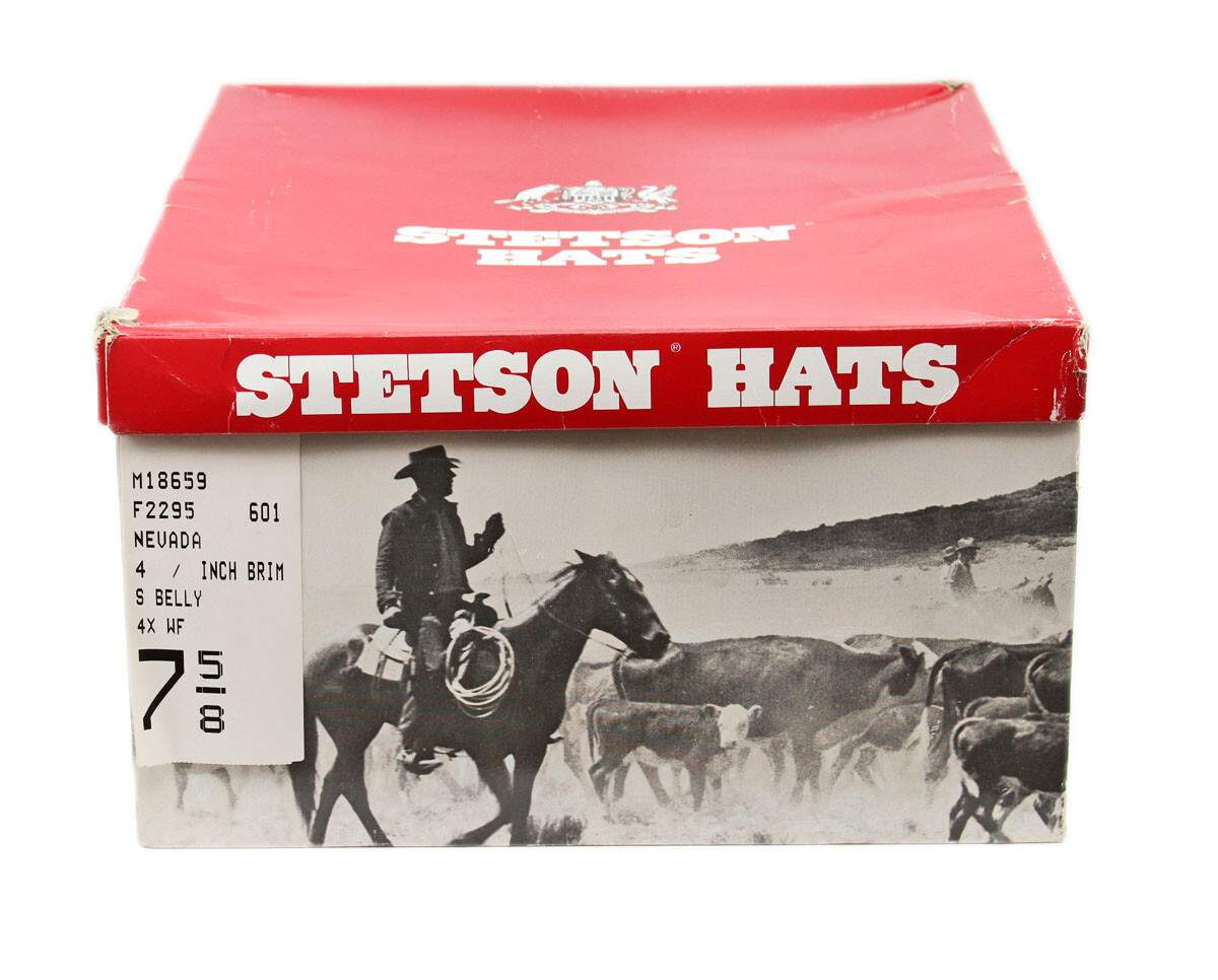 Original Brown 4X STETSON Western Cattleman Ranchers Cowboy Hat Size 7 ...
