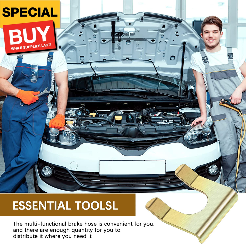 12 Pieces Brake Line Clips Metal Brake Line Retainer U Shaped Brake ...