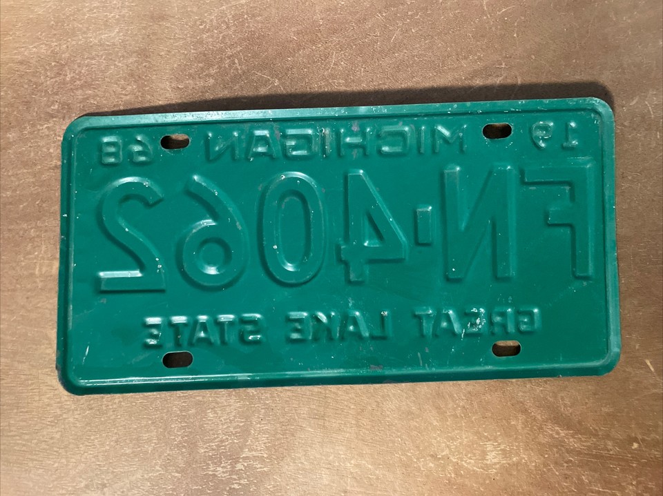 1968 Michigan License Plate # FN-4062 | eBay