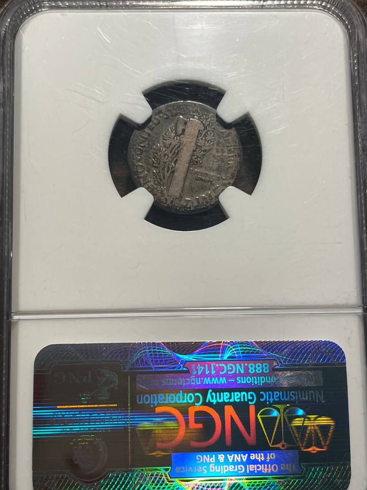 1916-D Mercury Silver Dime 10C NGC ALMOST GOOD 03 AG3 AG03 RARE KEY ...