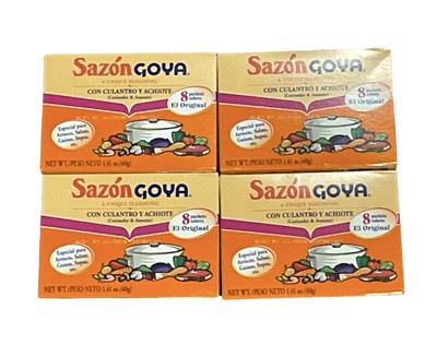 Goya Sazon Con Culantro Y Achiote - Seasoning Coriander & Annatto 1.41 ...