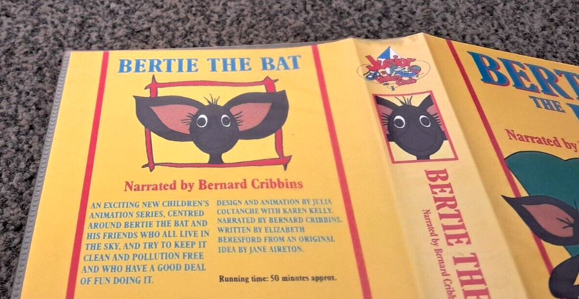 BERTIE THE BAT NARRATED BY BERNARD CRIBBINS PAL VHS VIDEO KIDS CHILDREN ...