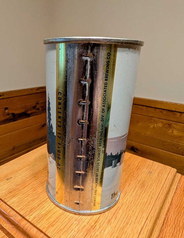 Beautiful Schmidt "Ice Fisherman" Flat Top Beer Can - Tough!!! | eBay