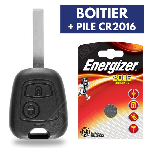 Boitier Clé de Voiture Plip pour Télécommande PEUGEOT 107 207 307 Pile ...