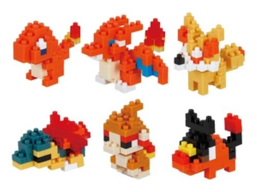 Pokemon Type Fire Set 1 "Pokemon", Nanoblock mininano Series. Set of 6 ...