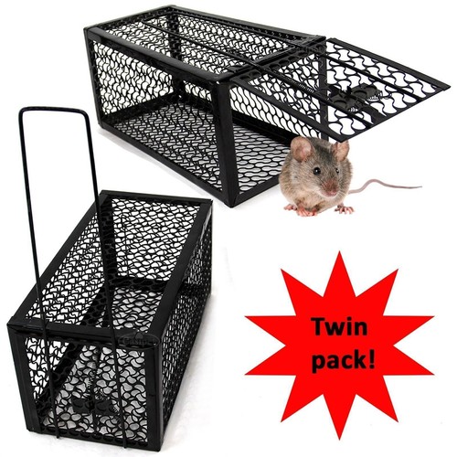 1/2 Rat Trap Mouse Catcher Humane Cage Live Animal Rodent Mice Indoor ...