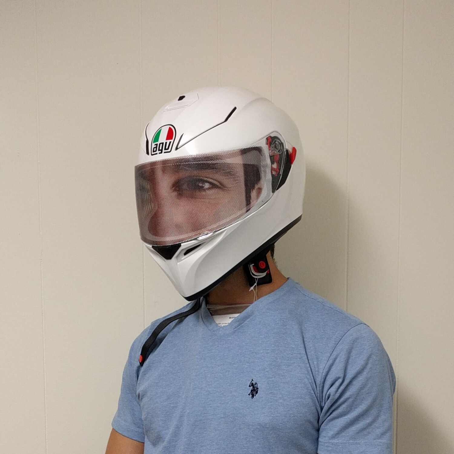 YOUR FACE ON A Perforated Motorcycle Helmet Visor Shield Sticker Decal ...