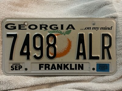 Vintage Franklin County Georgia License Plate | eBay