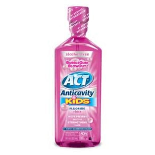 Act Kids Anti-cavity Fluoride Rinse, Bubble Gum 1oz Bottles, 48/Case ...