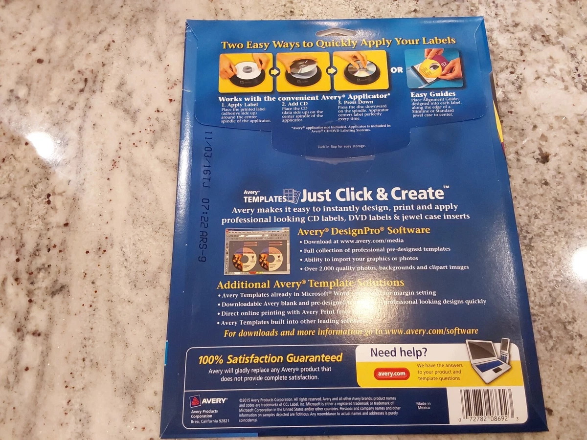 Avery Template 8692 Microsoft Label