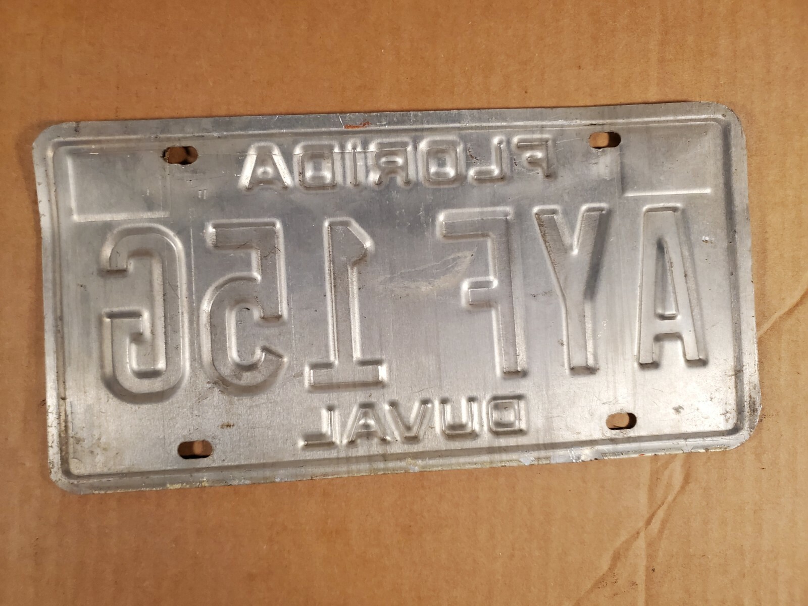Vintage Florida FL Auto License Plate ~ 1992 AYF-15G Duval Handicapped ...