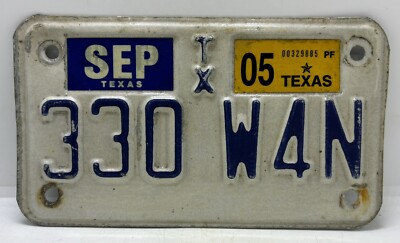 Used 05 TX. Harley Davidson Vintage 2005 Texas Motorcycle license Plate ...
