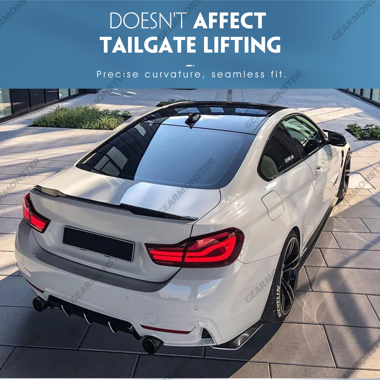 GLOSS BLACK FOR BMW F36 SPOILER 4 SERIES BOOT GRAN COUPE REAR ...