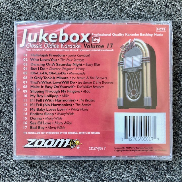 Zoom Karaoke Jukebox Set - 6 CD+G Discs Set - Classic Oldies Karaoke - 110 Songs | eBay UK