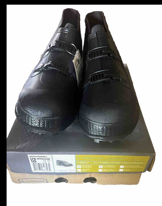 5" LaCrosse Tracktion 2-Buckle Rubber Overshoe Work Boots W Spikes Men ...