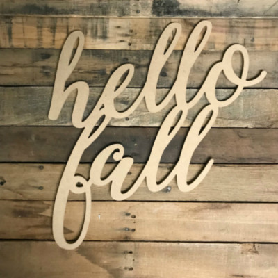 Wooden Hello Fall Word, Wooden Fall Word , Wooden Holiday Cutout | eBay