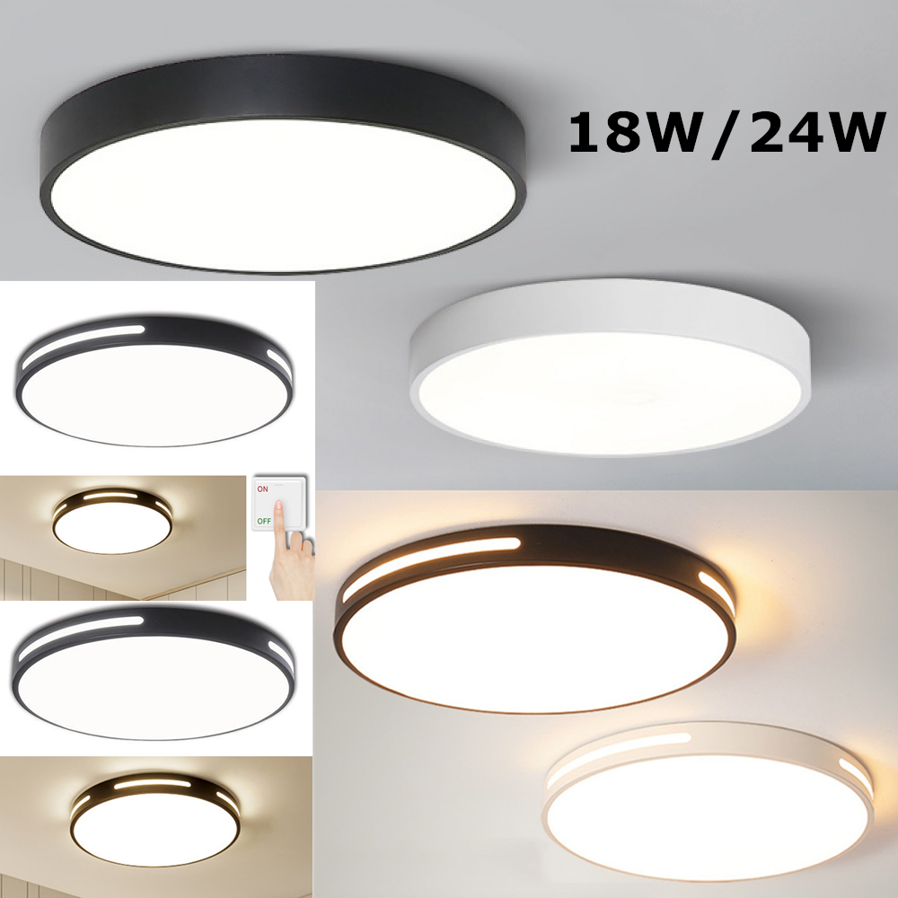Round Ceiling Light Panel Down LED Lights Kitchen Living Room Bathroom ...