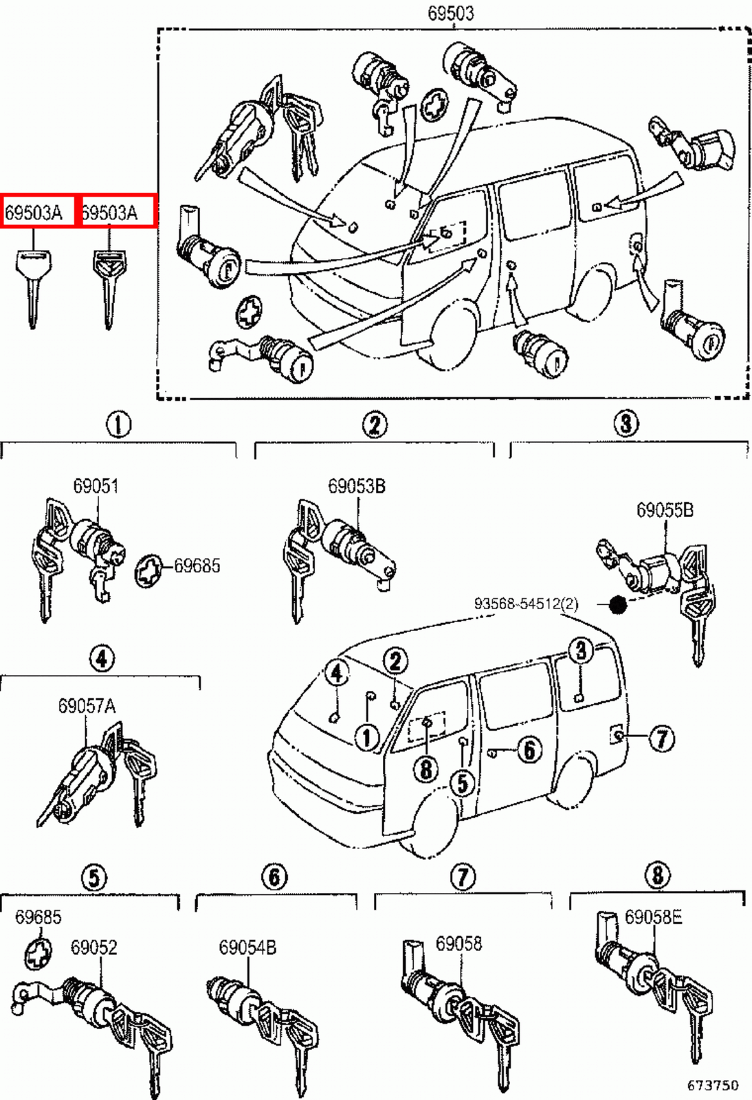 Genuine Innova TGN41 TGN40 TGN140 KUN40 Ipsum ACM21 Non Chip Uncut ...