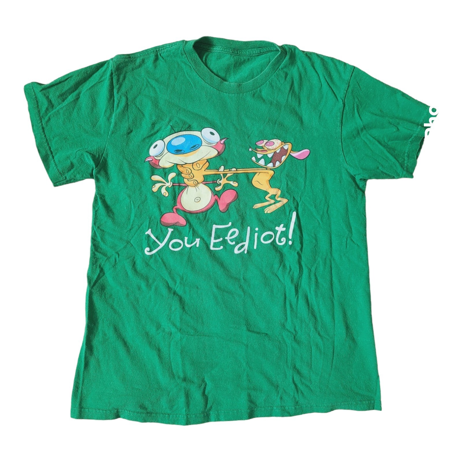 Nickelodeon Ren & Stimpy You Eediot Graphic Green T S… - Gem