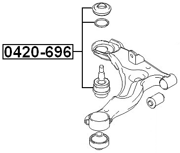Ball Joint Front Lower Arm FEBEST 0420-696 OEM 54530-25000 | eBay