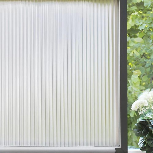 Privacy Window Film, Faux Fluted Glass Door Decals, Frosted Window ...