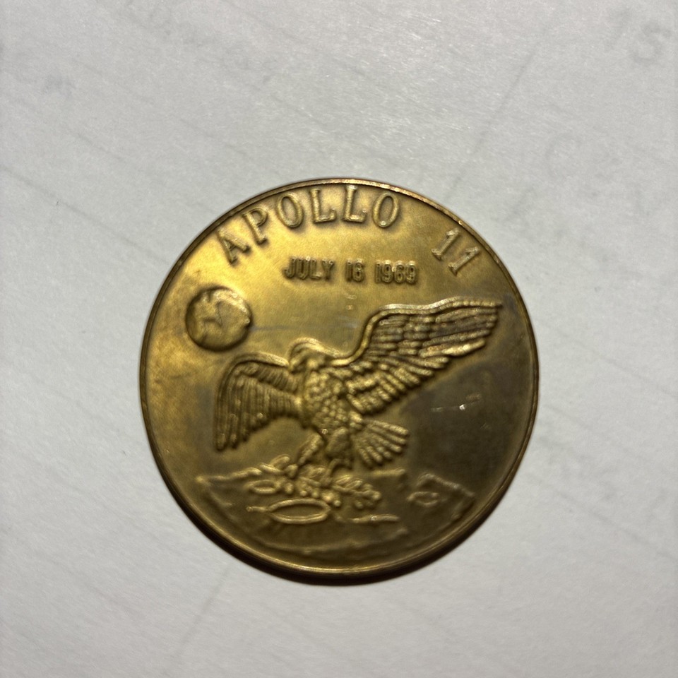 Apollo 11 Commemorative Medal Moon Landing Coin July 16th 1969 Project ...