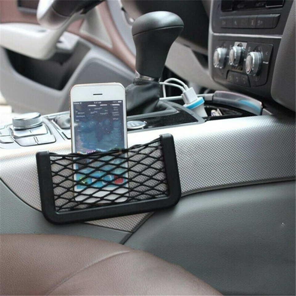 2 Small 2 Large Car Seat Back Storage Elastic Mesh Net Bag Luggage ...