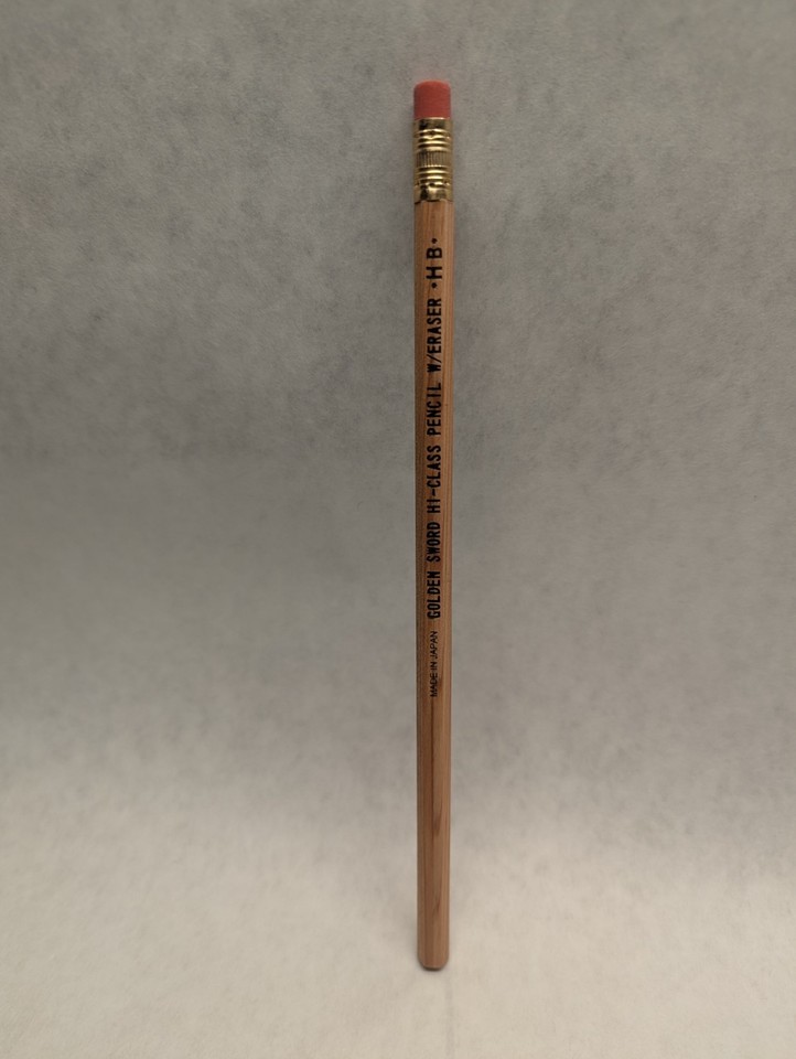 Japanese Golden Sword Hi-Class Wooden Writting Pencil with Eraser HB (4 ...