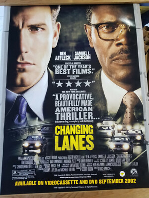 Changing Lanes ORIGINAL MOVIE DVD POSTER 27 x 40 New Rolled | eBay