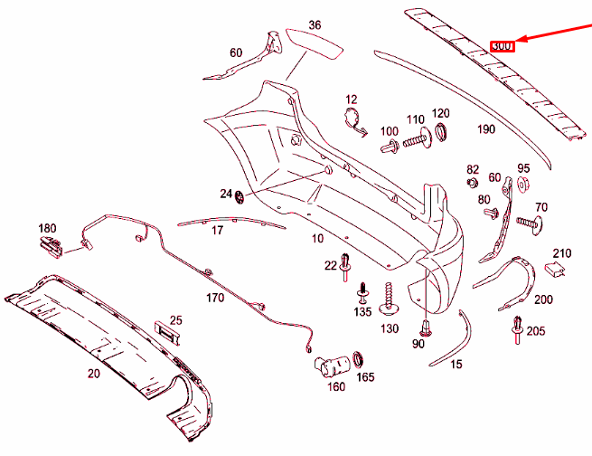 MERCEDES-BENZ A W169 Rear Bumper Step Plate A1698800101 NEW GENUINE | eBay