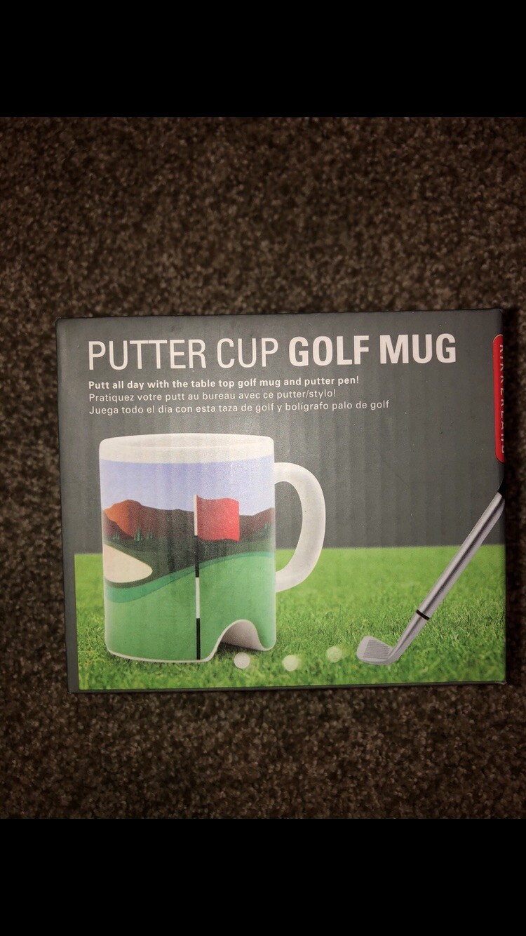 Putter Cup Golf Game/Coffee Mug New with putter/pen with small ball Cup ...