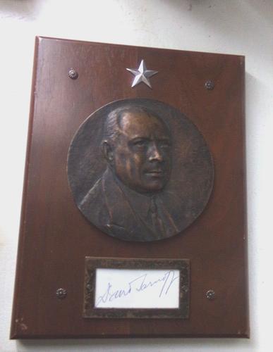 General David Sarnoff RCA NBC President Signal Corps WWII Signed Plaque ...
