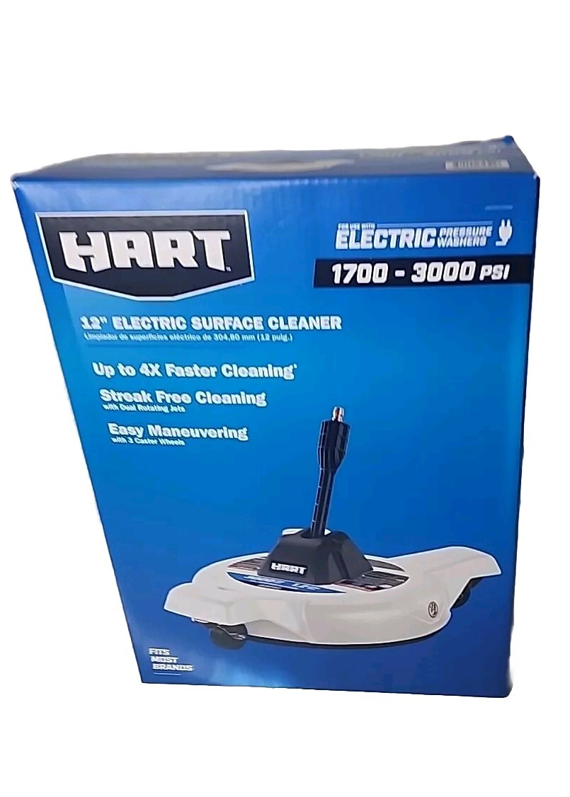 HART 12 in. 3000PSI Electric Pressure Washer Surface Cleaner with ...