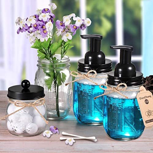 6 Pack Stainless Steel Mason Jar Soap Dispenser Lids with Pump for ...
