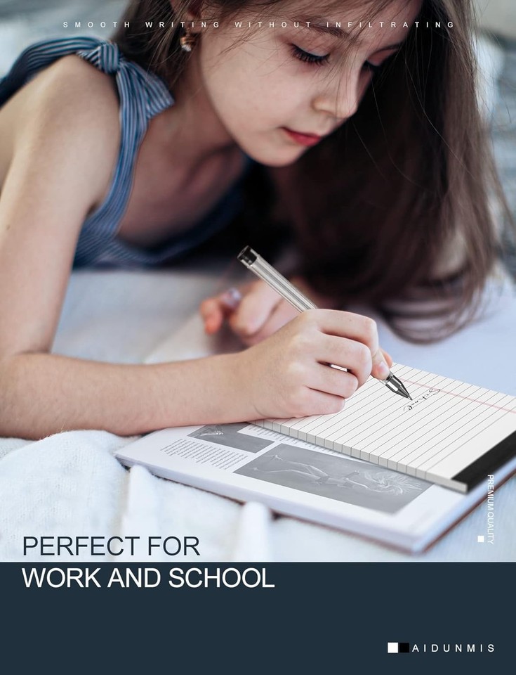 Legal Pads 5x8 Inch Writing Pads for Office Note Pads 5x8 for Work 80 ...