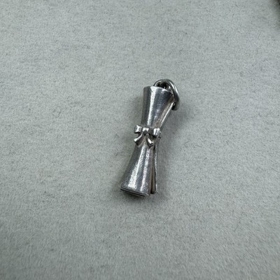 James Avery Vintage Diploma Charm Sterling Silver 925 Graduation Scroll ...