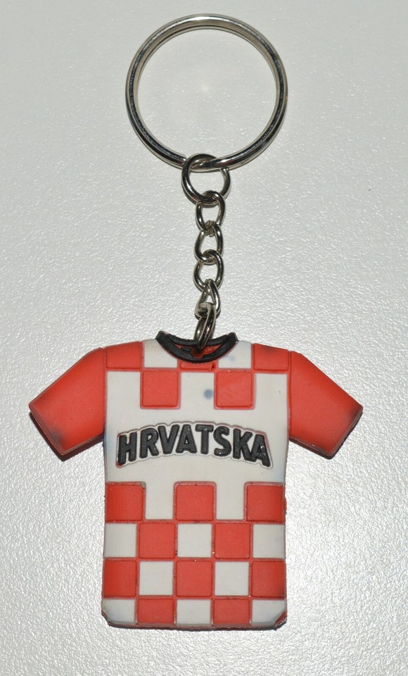 Ozujsko Beer Croatia Croatian Checkered Football Jersey rubber keychain ...