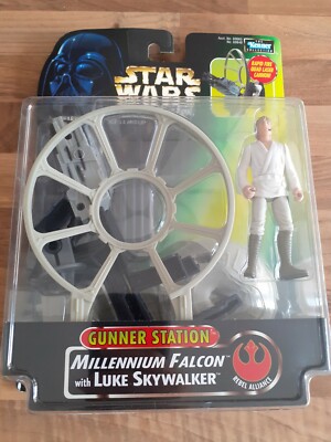 Star Wars Luke Skywalker Action Figure Millennium Falcon Gunner Station ...