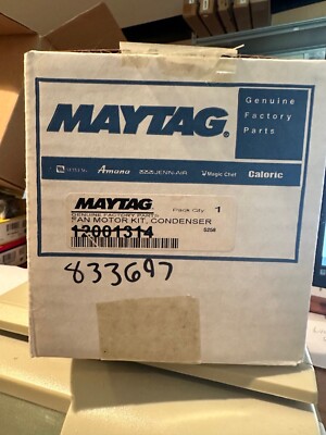 12001314 833697 New Genuine MAYTAG / Whirlpool Condenser Fan NEW IN BOX ...