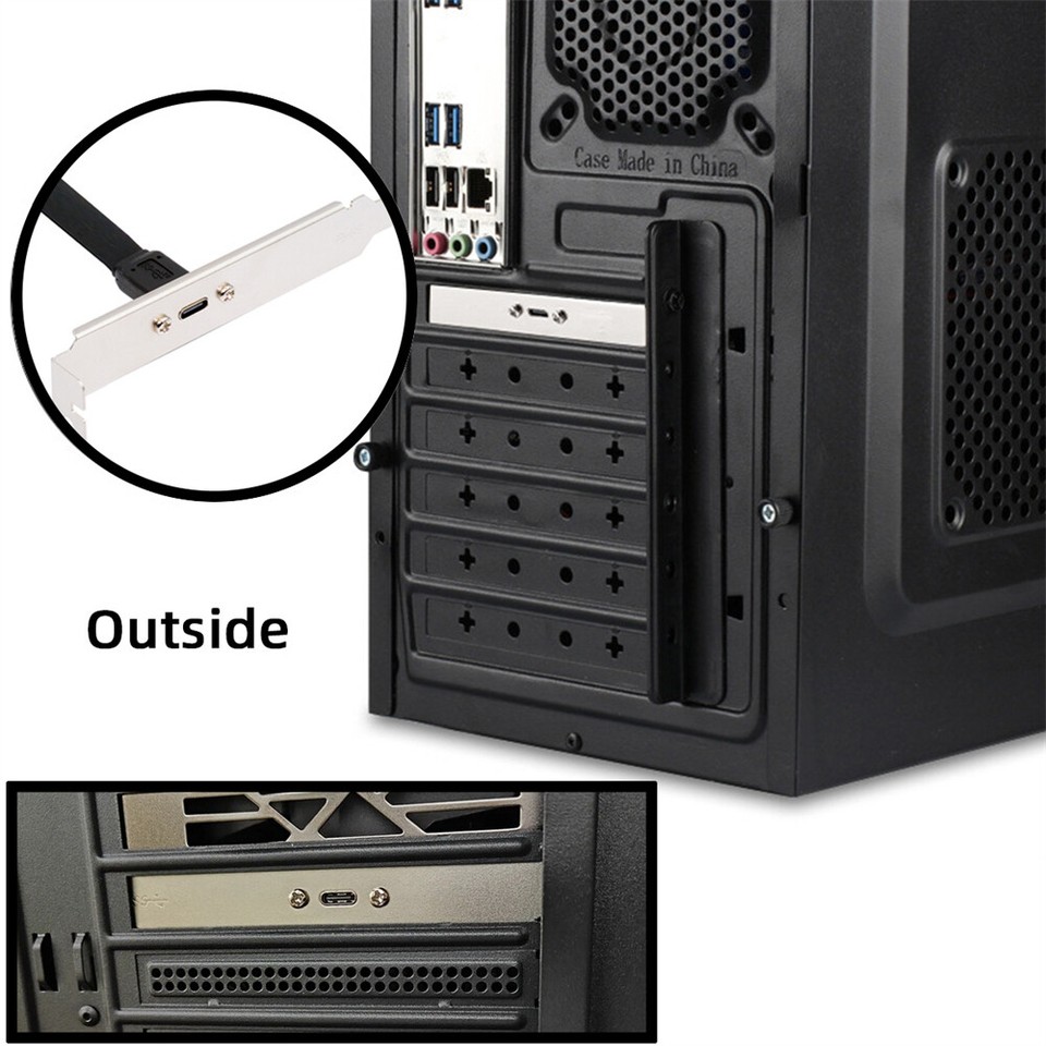 USB 3.2 Cable Type-E Front Panel to USB-C Type-C Female Header Internal ...