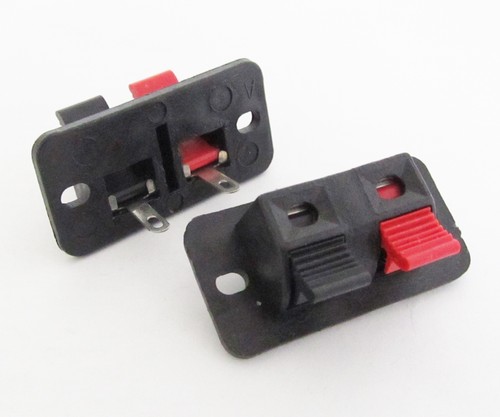 4pcs 2 Position Push In Jack Spring Load Audio Speaker Terminal Panel ...